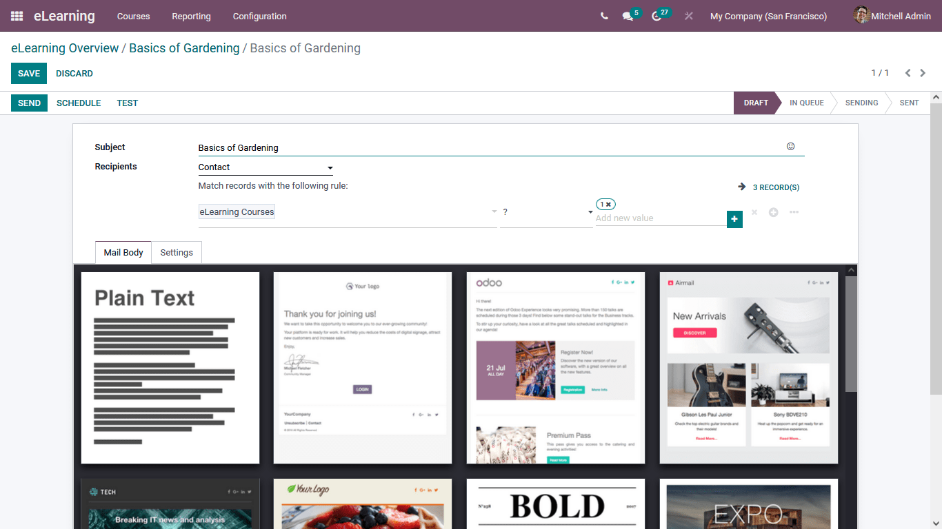 Odoo 15 Features of E-learning - Synconics Technologies